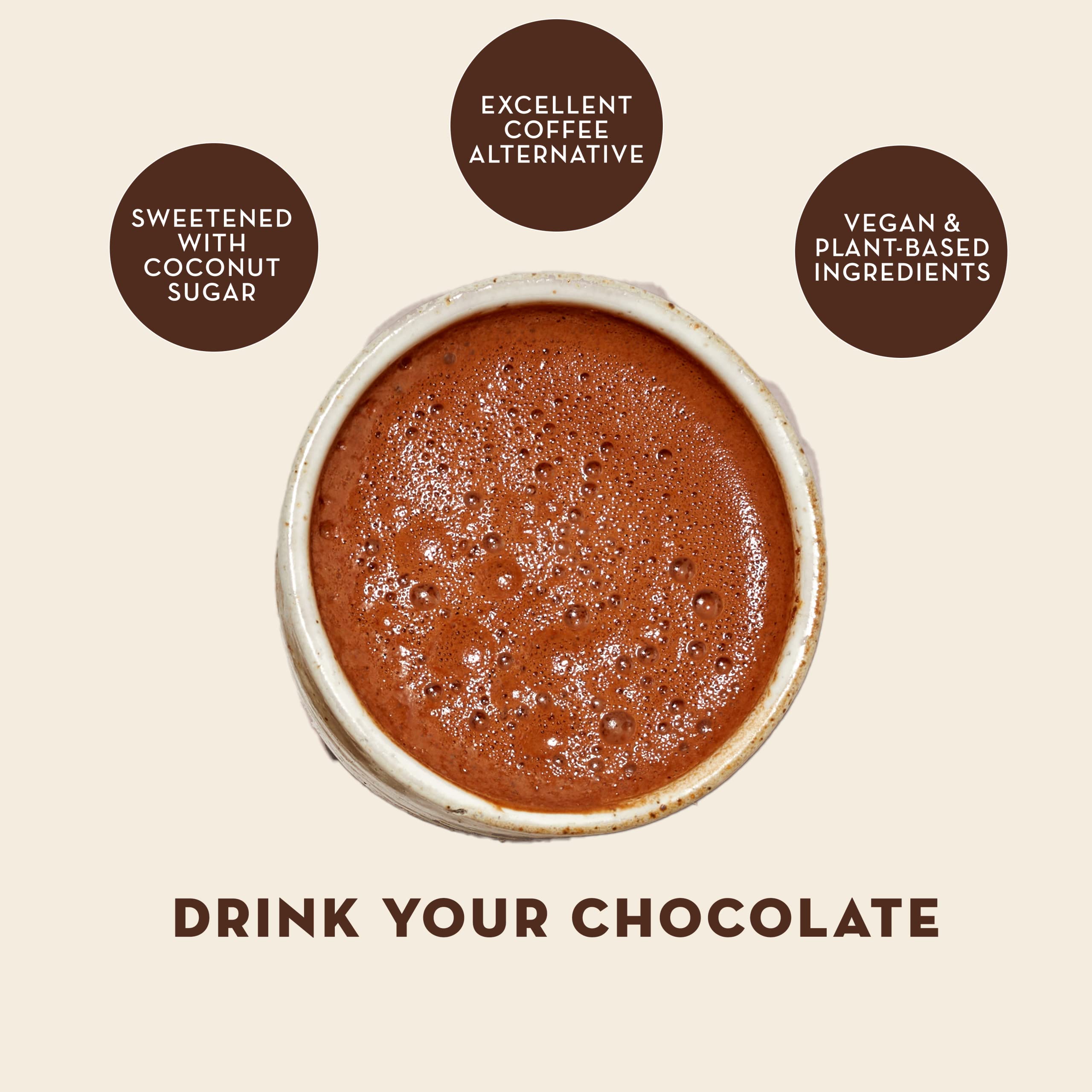 CACOCO 60% Mint Dark Drinking Chocolate: Organic, Fair Trade, Vegan, Kosher, Paleo Friendly (7.05 ounces)