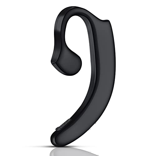 Bluetooth Headset Bone Conduction Headphones Cell Phones Earpiece Wireless Bluetooth Headphones Open Ear With Microphone Stereo Sport Workout Earphones for iPhone Android for Running Driving, Black