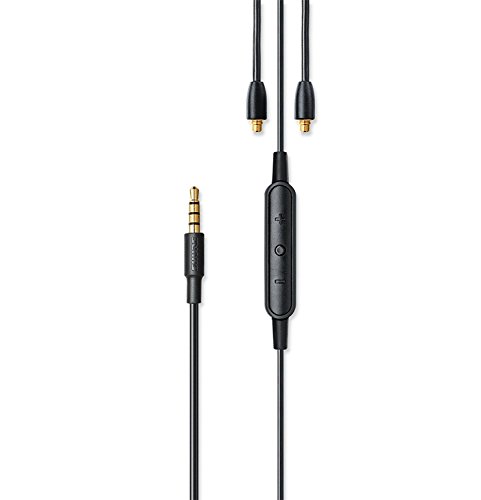 Shure Aonic 215 Tw2 in Ear Headphones, Blue & Shure Universal Communication Cable, Black