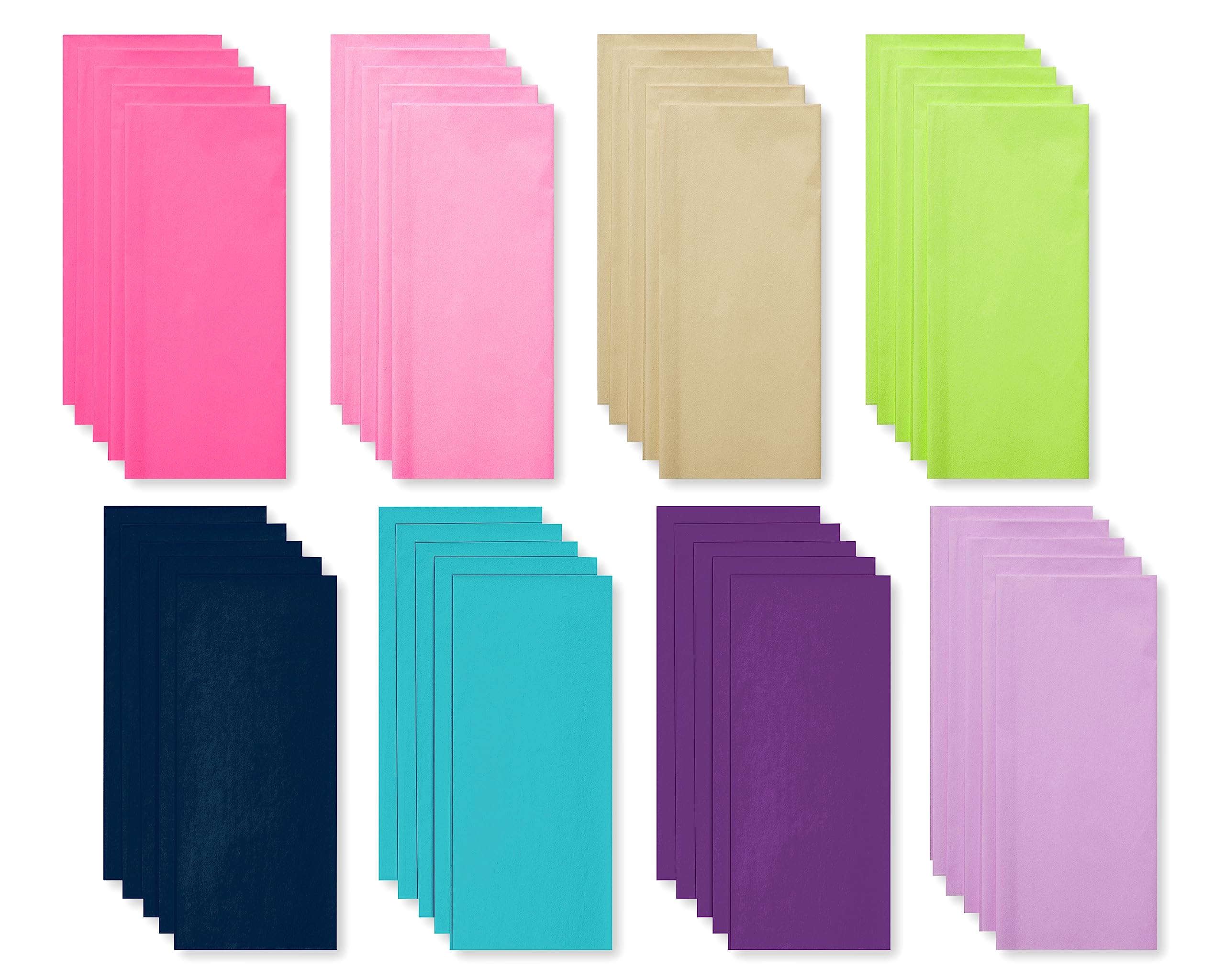 American Greetings 40 Sheet 20 in. x 20 in. Jewel Tone Tissue Paper for Graduation, Birthdays and All Occasions
