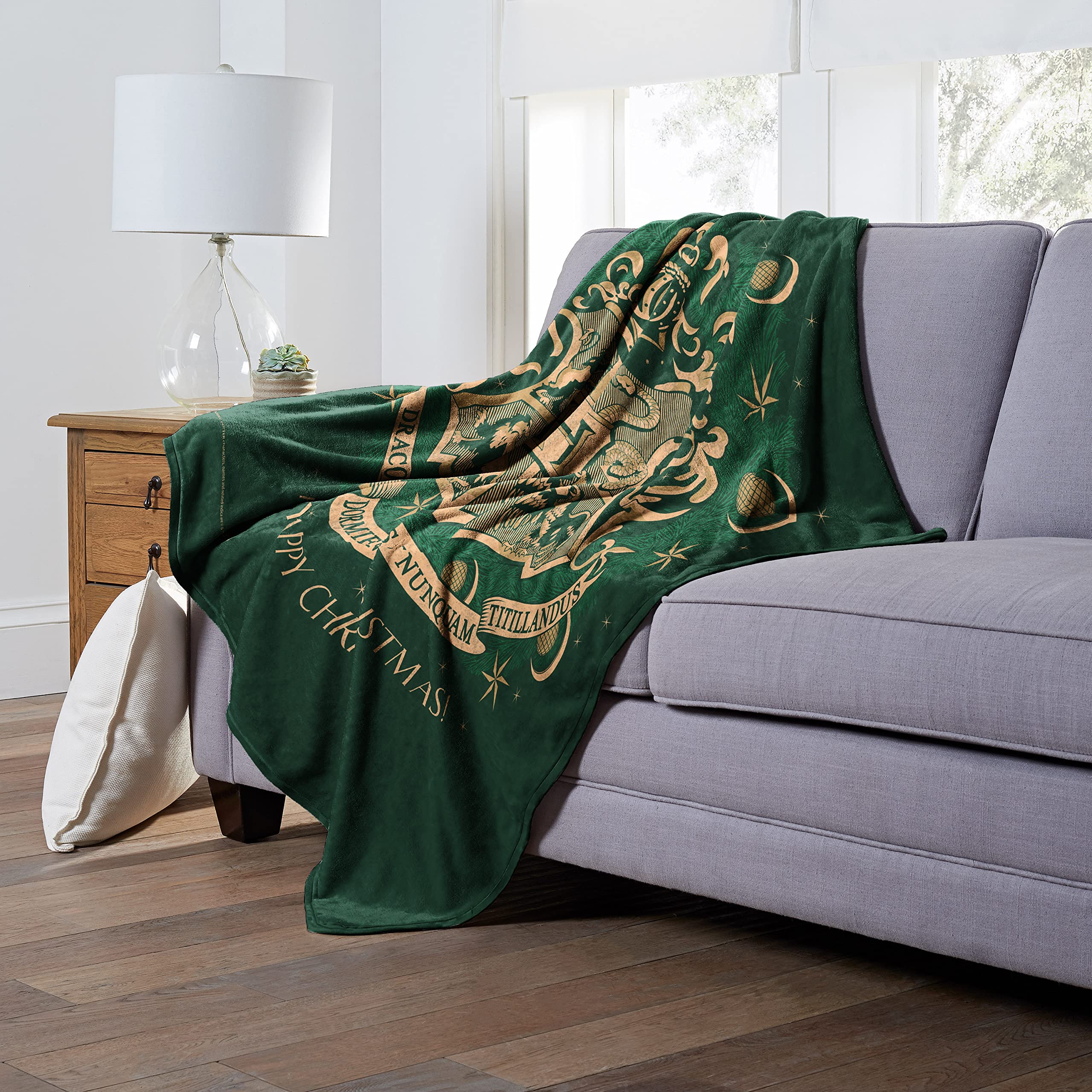 Northwest Harry Potter Silk Touch Throw Blanket, 50" x 60", Happy Christmas
