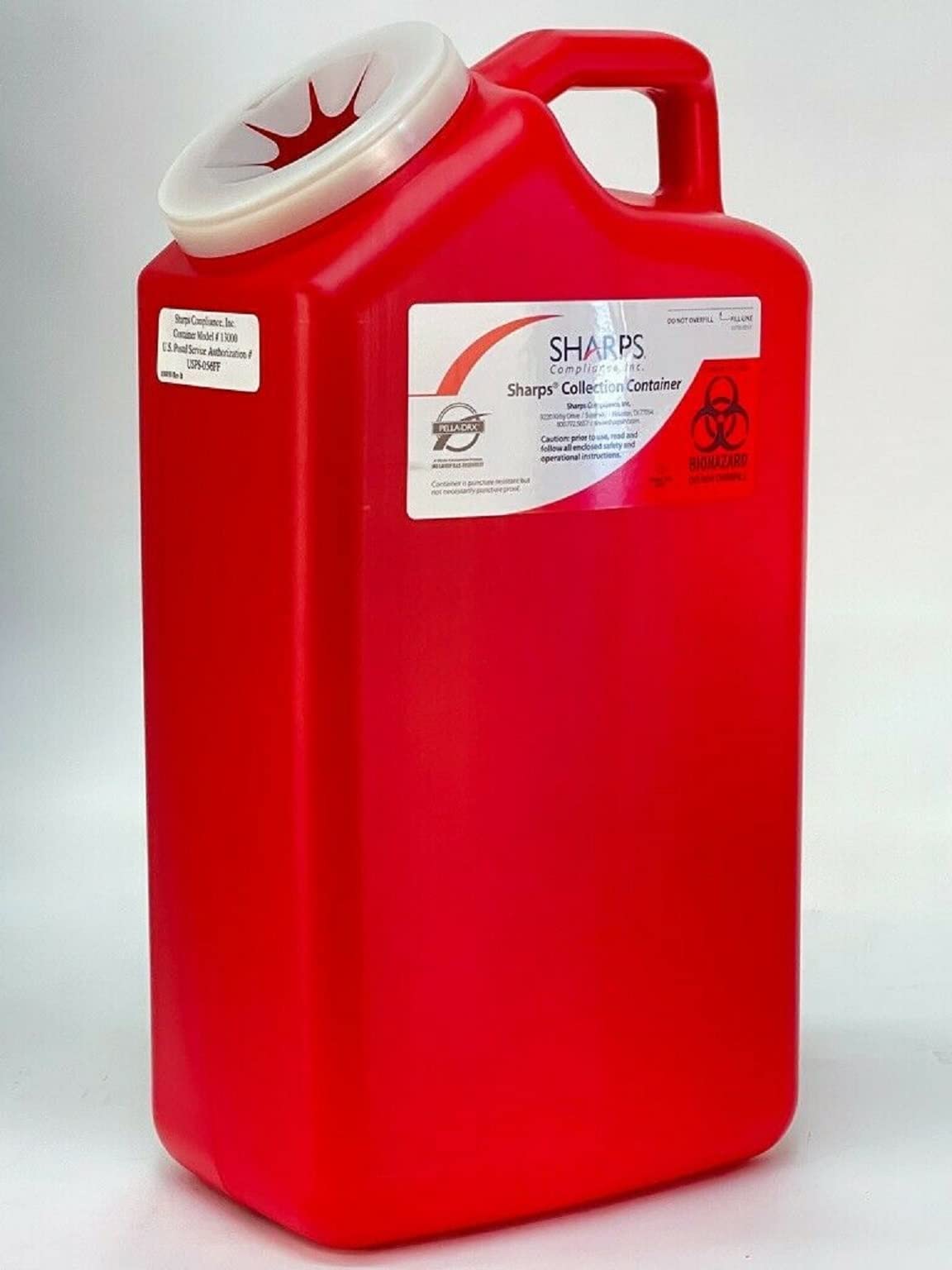 Sharps Compliance 13000-008 Sharps Recovery System 3 gal Needle Disposal Container, English, 15.34 fl. oz., Plastic, 1 x 1 x 1