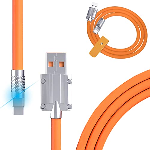 SoutinPro C USB Cable – 120W Extra Thick Data Transferring and Charging Cable for Smartphone and Tablet – Zinc Alloy and Silicone Phone Charger Type C Cable and Quick Transferring – For Samsung Galaxy