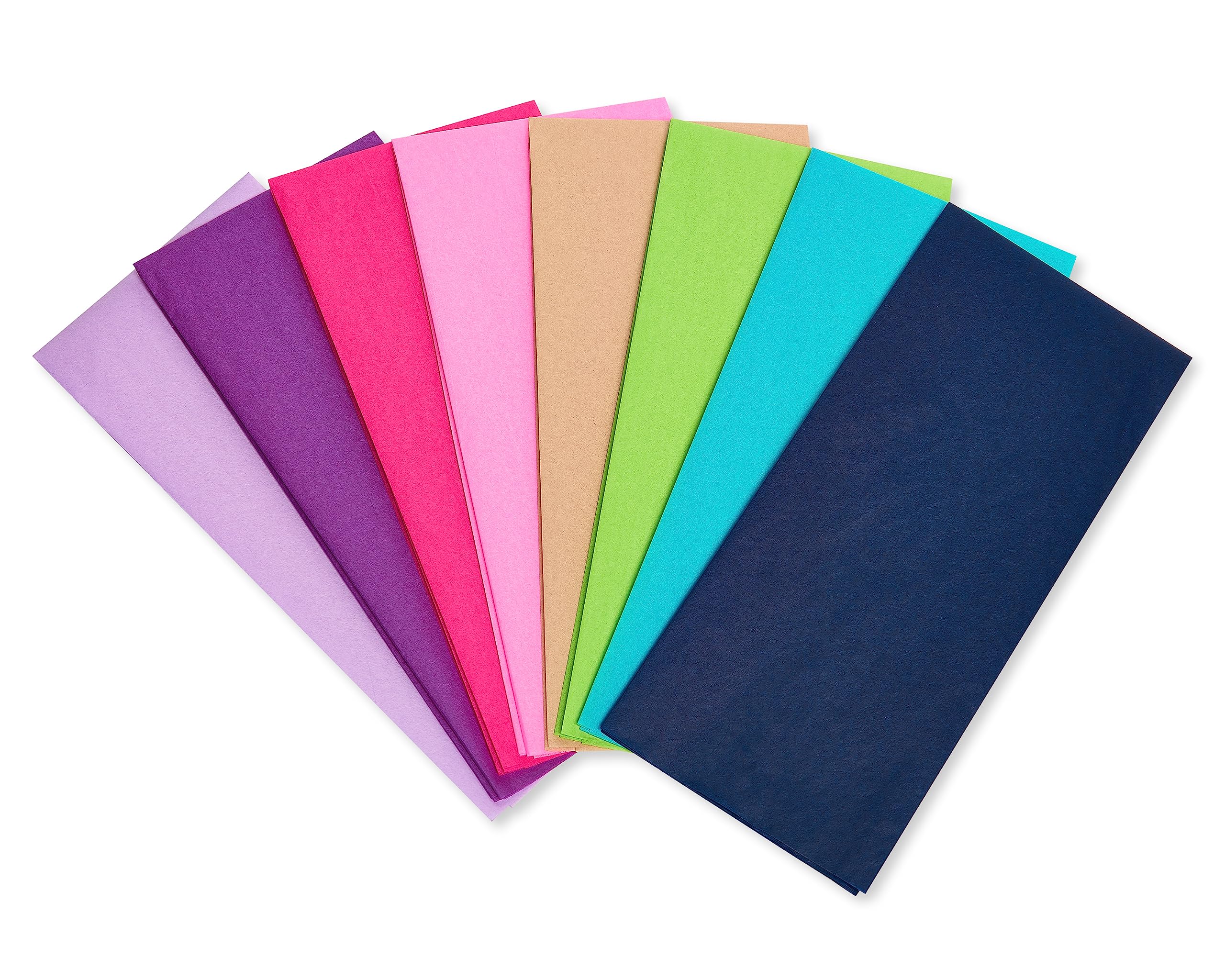 American Greetings 40 Sheet 20 in. x 20 in. Jewel Tone Tissue Paper for Graduation, Birthdays and All Occasions