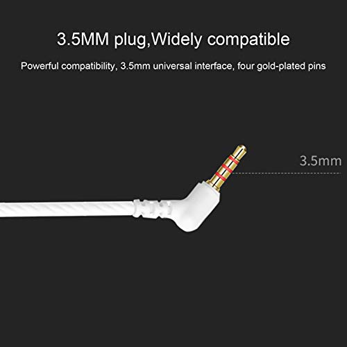 D-GROEE Earbuds Earphones, Wired Headphones in Ear, S32 Universal 3.5mm L-Shaped Plug Wired Earphone for Phone Black
