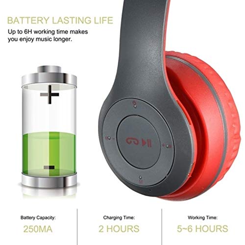NCR P47 5.0+ EDR Wireless Rechargeable Bluetooth Over-Ear Headphones, Foldable Headset with Mic (Black)