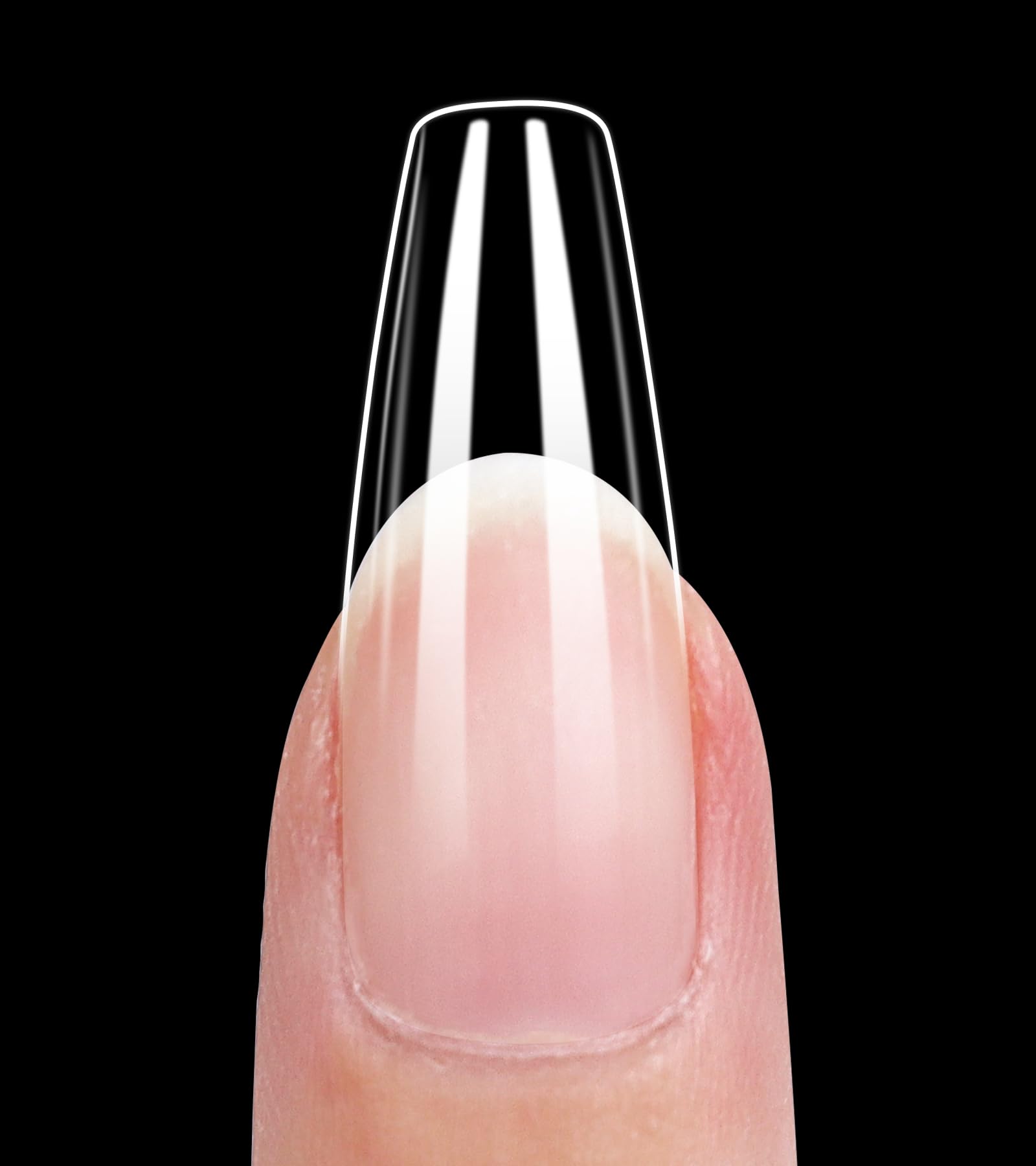 Yevyo 500 Pcs Clear Gel X Nail Tips Coffin Nail Tips False Nail Tips, Acrylic Fake Nail Soft Medium Coffin Shape Nail Extension Tips Extra Long Nail Tips Full Cover Nail Tips for Nail Arts DIY Home