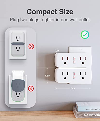 Smart Plug Outlet Extender, WiFi Surge Protector Power Strip+Mini Wi-Fi Plugs Compatible with Alexa and Google Home