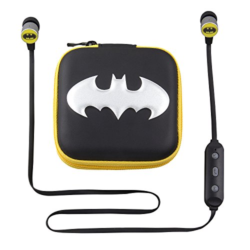 eKids Batman Bluetooth Wireless Earbuds and Travel Case with Hands Free Calling and Adjustable Volume Control