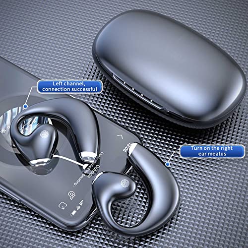 Open Ear Headphones, Bo-ne Conduction Headphone Bluetooth 5.3, True Wireless Bluetooth Earbuds with Earhooks, Ultralight Sports Earphones with Mic, Fit for Running