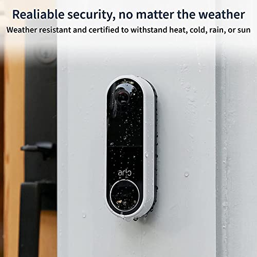 Arlo Essential Wire-Free Video Doorbell - HD Video, 180° View, Night Vision, 2 Way Audio, Direct to Wi-Fi No Hub Needed, Wire Free or Wired, White - AVD2001 RENEWED