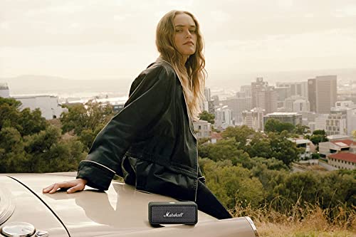Marshall Major IV On-Ear Bluetooth Headphone, Black & Emberton Bluetooth Portable Speaker - Black & Brass