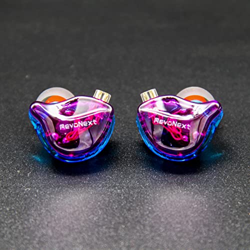 RevoNext Earbuds Wired in-Ear Headphones HiFi Stereo Earbuds with Microphone RH-212 IEM Earphone with Detachable Cable for Musicians Drummers Singers Earbuds(Purple)