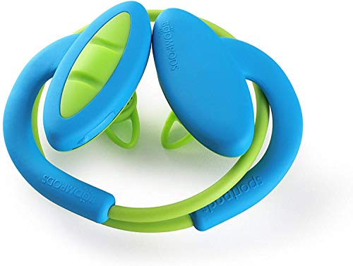 BoomPods Sportpods 2 in-Ear Bluetooth Sport Headphones (Blue/Green) Wireless Workout Earbuds - Powerful Bass - Sweatproof - Ergonomic Ear Tip