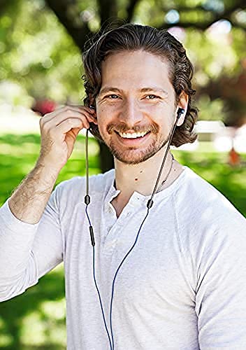 DefenderShield EMF-Free Earbud Headphones - Universal Air Tube Wired Stereo Headset with Microphone & Volume Control & EMF Radiation & 5G Protection Holster for Cell Phones & Other Electronic Devices
