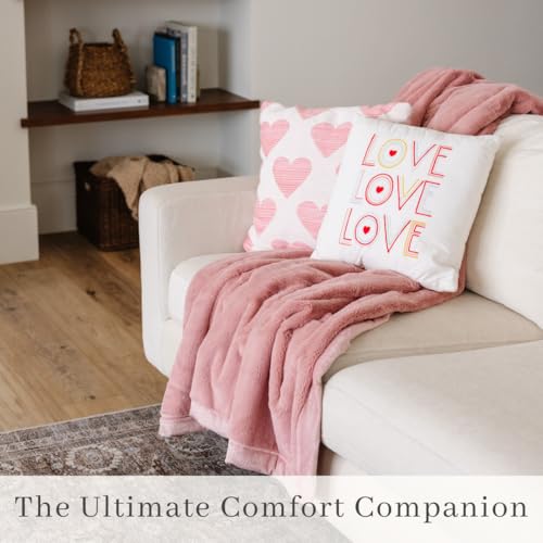 SARANONI Oversized Super Soft Comfy Lush Adult Extra Large Blanket, (Ballet Slipper Pink, 60" x 80")