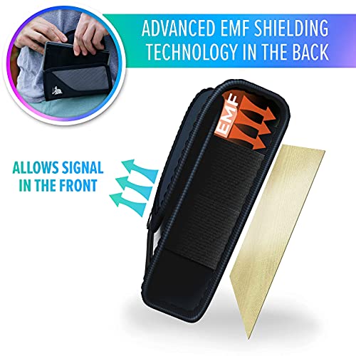 DefenderShield EMF-Free Earbud Headphones - Universal Air Tube Wired Stereo Headset with Microphone & Volume Control & EMF Radiation & 5G Protection Holster for Cell Phones & Other Electronic Devices