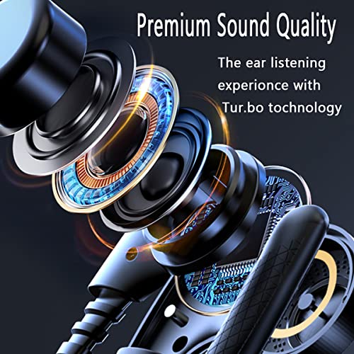 Xmenha Wireless Over Ear Earbuds with Earhooks Bluetooth Sport Running Headphones with Ear Hook Mic Wireless Running Sport Earbuds Workout Working Out Bluetooth