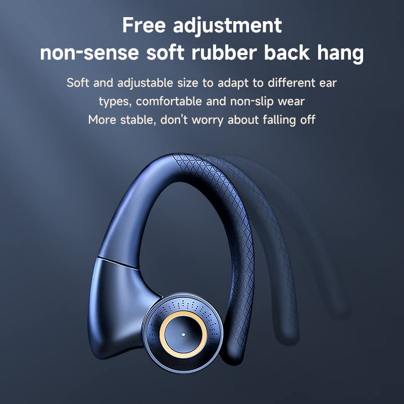 Xmenha Wireless Over Ear Earbuds with Earhooks Bluetooth Sport Running Headphones with Ear Hook Mic Wireless Running Sport Earbuds Workout Working Out Bluetooth