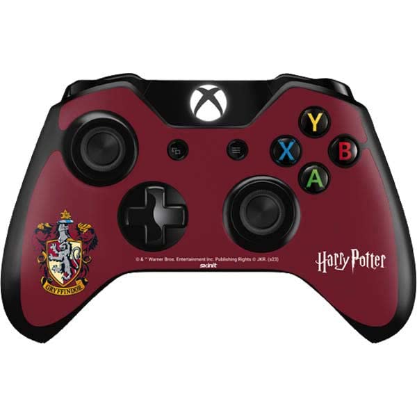 Skinit Decal Gaming Skin Compatible with Xbox One Controller - Officially Licensed Warner Bros Gryffindor House Crest Design