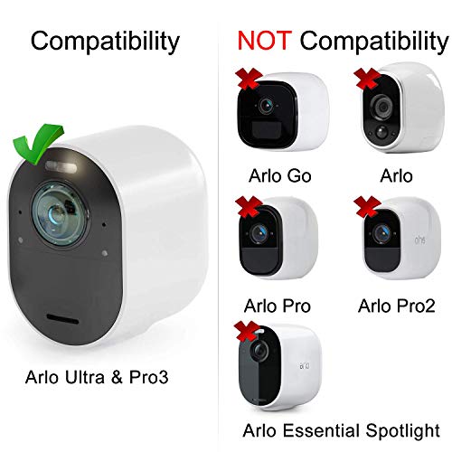 Uogw Solar Panel Charge for Arlo Pro 3/Arlo Pro 4/Arlo Ultra/Ultra 2, with 11.5ft Waterproof Magnetic Power Cable, Adjustable Mount(Silver)(NOT for Arlo Essential Spotlight)