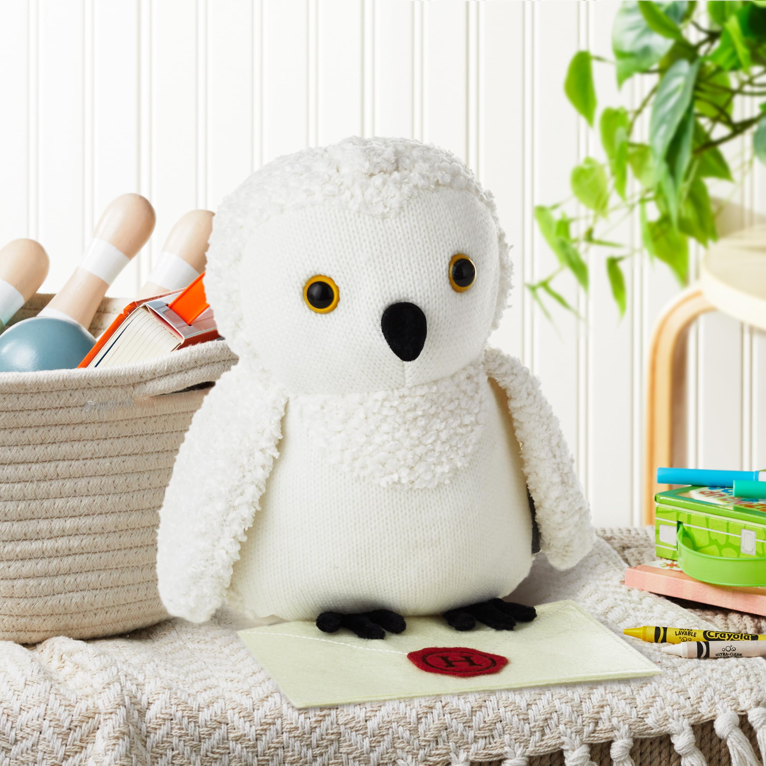 Hallmark Harry Potter Owl Stuffed Animal (Hedwig with Envelope) Gift for Fans, Kids, Adults