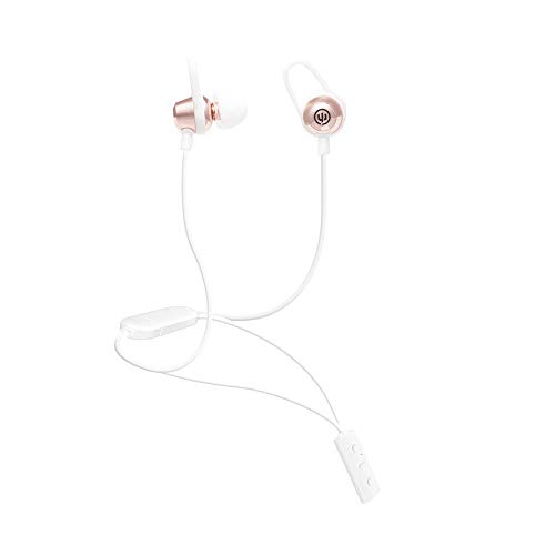 Wicked Audio Bandido Wireless β Bluetooth Earbuds with Microphone and Track Control β Wireless Headset with Metal Housing, Loop and Fin Attachments and Enhanced Bass β Rose Gold