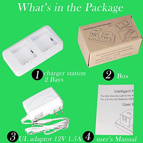 Tsongching Charger for Arlo Camera Battery A1(No Batteries
