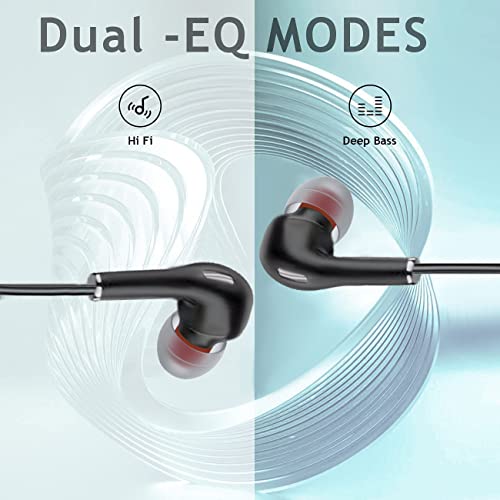 JKIKL Neckband 5.0 Headphones, Lightweight Foldable Sports Sweatproof Headset with Microphone, TF Card Slot