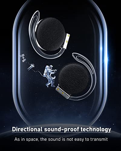Mosonnytee Bluetooth Headphones Open Ear Headphones Wireless Earphones Workout Running Headphones with Microphones IPX5 Waterproof Headphones with Light earhooks for Running 13-Hours Usage