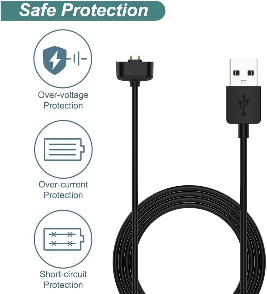 Lettou Charger Cable Replacement for Amazfit Band 7 (2 Pack/3.3Ft)