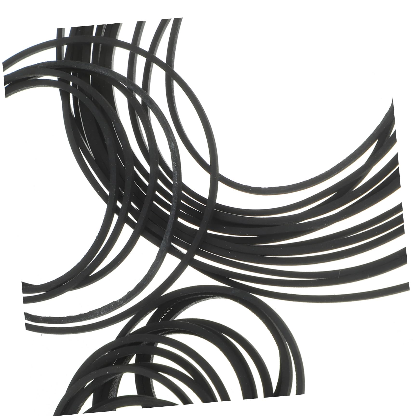 ibasenice 60pcs Cassette Belt Cassette Player Belts Replacement Cassette Belts 1mm Square Mixed 40-135mm