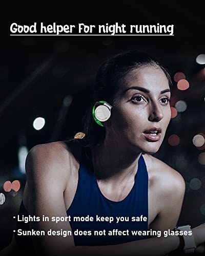 Mosonnytee Bluetooth Headphones Open Ear Headphones Wireless Earphones Workout Running Headphones with Microphones IPX5 Waterproof Headphones with Light earhooks for Running 13-Hours Usage