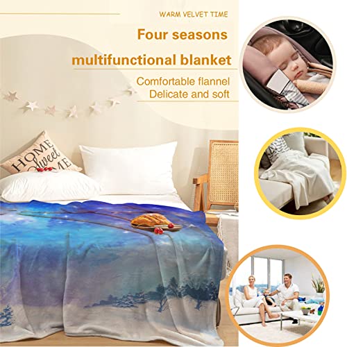 Gyapuk Feathers Pattern,Weighted Blanket for Adult,Peacock Bird Feathers,Flannel Cozy Plush Bed Blanket,Fuzzy Blanket Full Size,Soft Blanket for Sofa Bed,Navy Blue Orange,30x40in