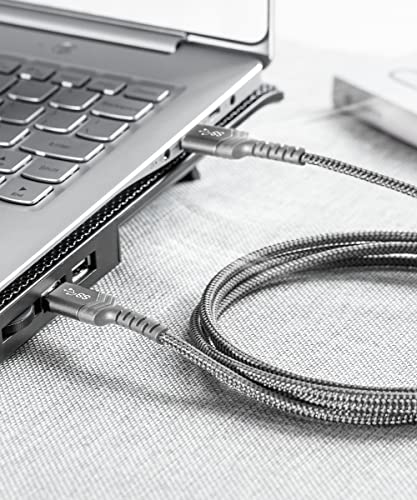 JSAUX USB 3.0 A to A Male Cable, USB 3.0 to USB 3.0 Cable 2 Pack(3.3ft+6.6ft) USB Male to Male Cable Double End USB Cord Compatible for Hard Drive Enclosures, DVD Player, Laptop Cooler and More(Grey)