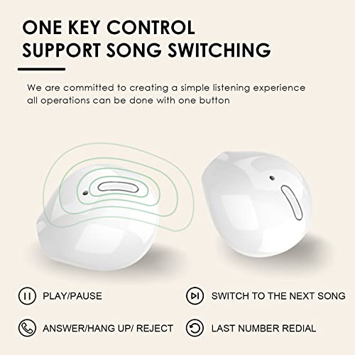 Xmenha Smallest Invisible Earbuds Wireless Bluetooth Secret Hidden Headphones for Work Small Tiny Ear Buds for Sleeping Music Comfort Mini Sleep Earbuds for Side Sleepers-Beige