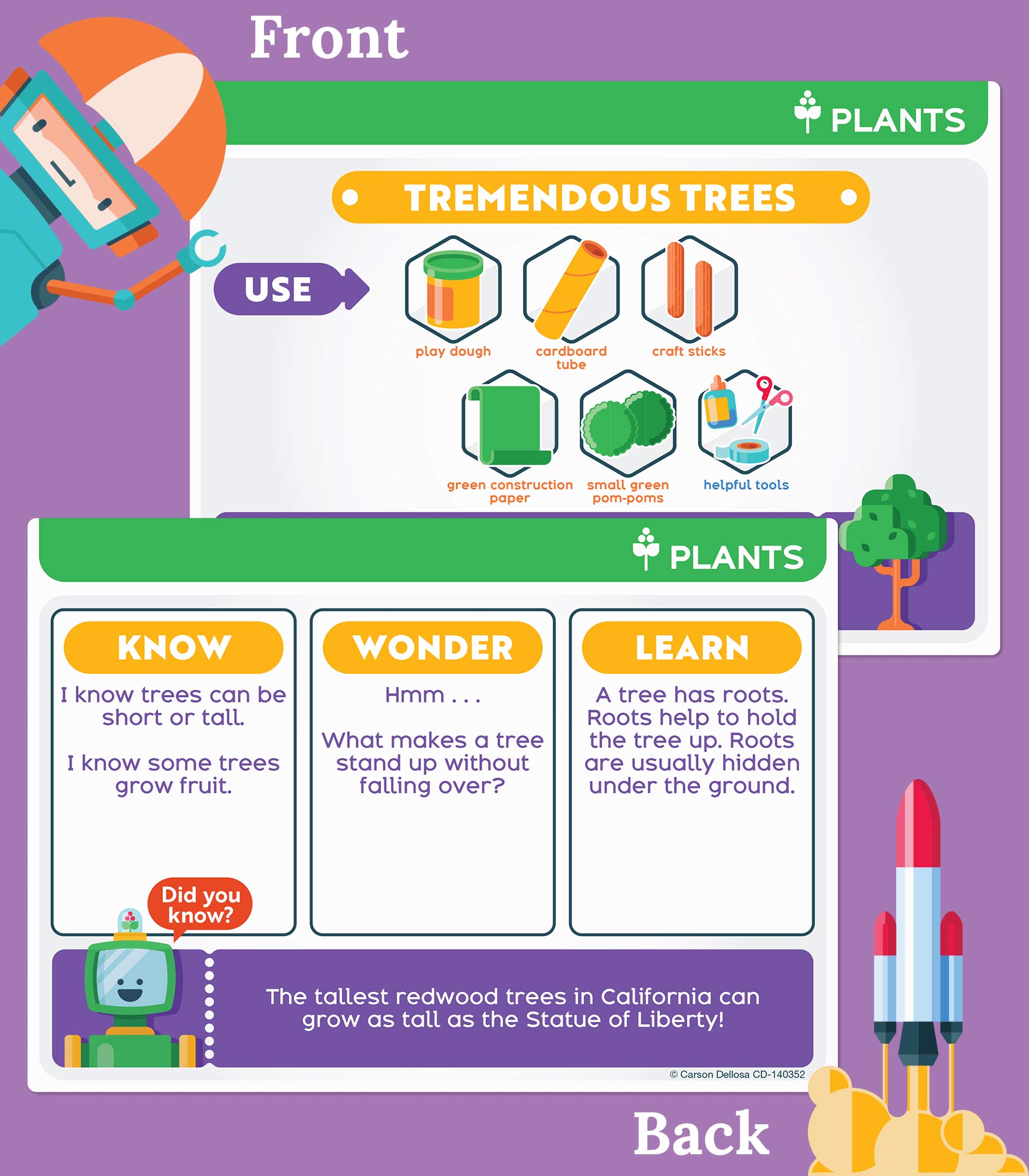 Carson Dellosa STEM Challenges, Jr. Learning Cards, 31 pc. Science Kits for Kids 4-6, STEM Kits for Kids 4+ Year Old, PreK-Grade 1 Hands-On Activity Cards for Plants, Animals, Weather and More