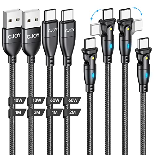 CJOY USB C Cable,3A Fast Charge USB A to USB C Charger Cord [4-Pack, 6ft/3ft] Nylon Braided USB A to Type C Charger Cable Compatible with Samsung Galaxy S10 S20 S9 S8, Note 20 10 9 8