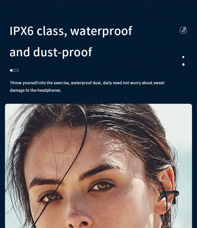 Wireless Ear Clip Bone Conduction Headphones Bluetooth Open Ear Waterproof Bluetooth Bone Conduction Earbuds Ear Clip Bone Conduction Head Set Painless Long Battery for Sports,Working,Driving Black