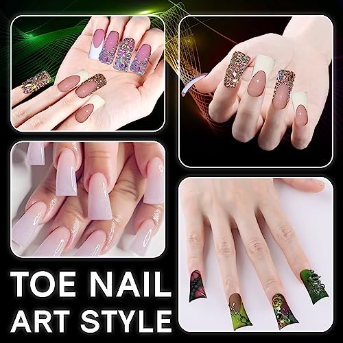 120PCS Clear Square Nail Tips,Short Nail Tips Full Cover Natural Crystal Duck Feet Styel for Wide French False Nail Extension, Acrylic Nails Professional for Y2K-inspired Designs(12 Size Clear)
