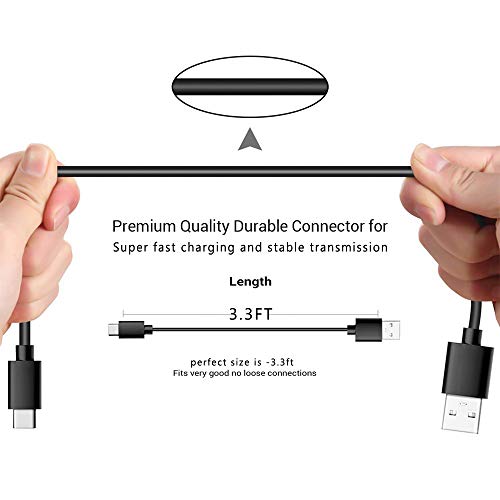 Replacement USB C Charger Charging Cable Cord for Tribit Flybuds 3 Pink/FlyBuds 1/3/C1/C2/A1/NC Earbuds, Tribit XSound Surf StormBox Micro StormBox Micro StormBox Pro StormBox Home Bluetooth Speakers