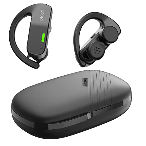 YYK Bone Conduction Headphones, Open Ear Wireless Bluetooth Headphones with Mic,True Wireless Earbuds with Earhooks,IP55 Waterproof,Flash Lights for Night Running Cycling Workout