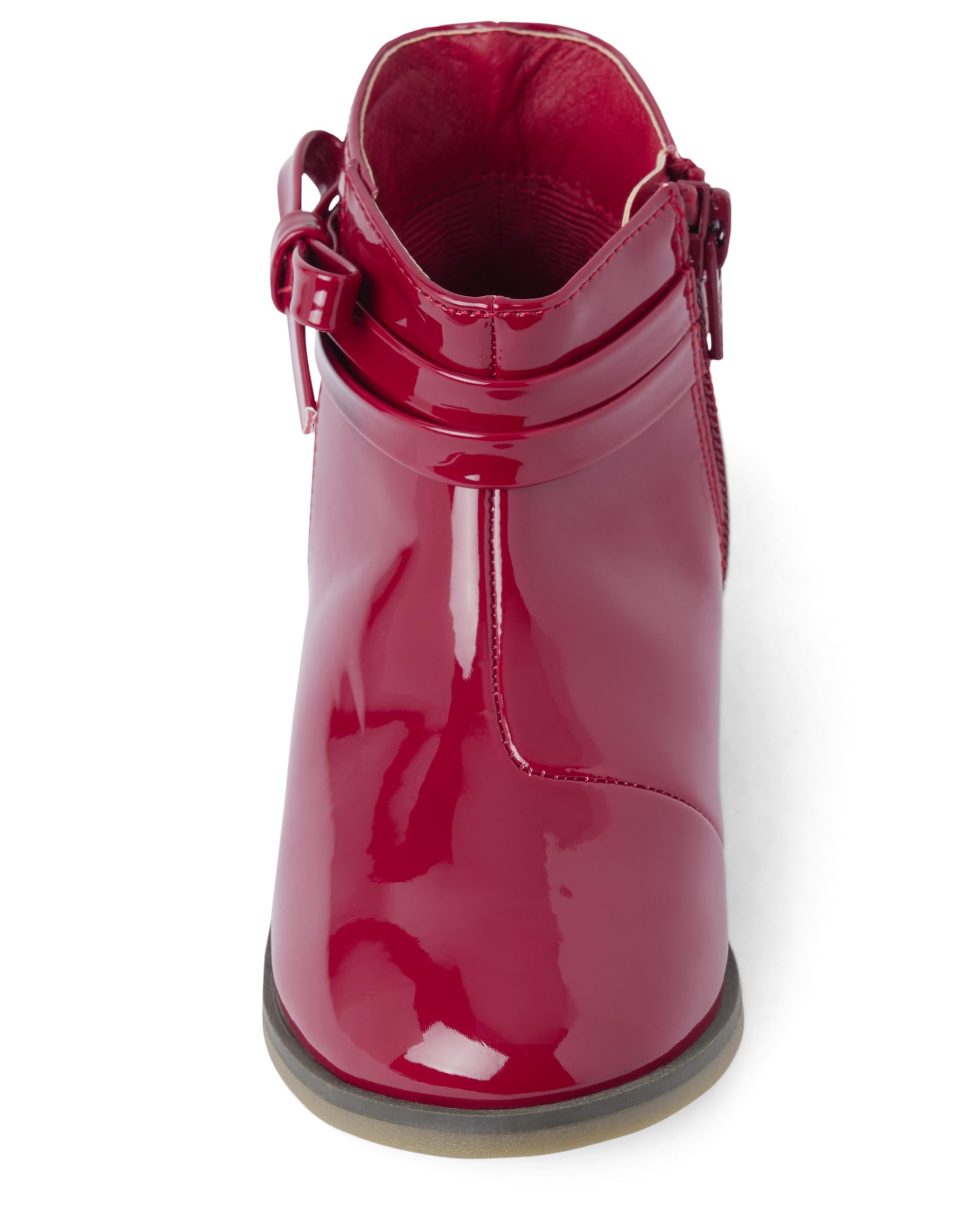 Gymboree,and Toddler Faux Leather Booties Ankle Boot,Red,Youth 2