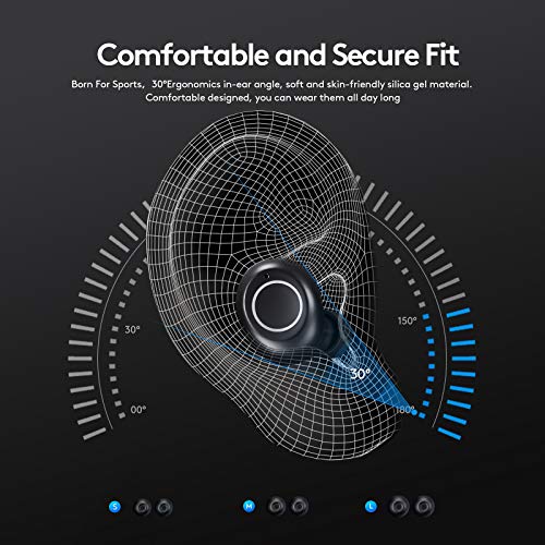 Xmythorig True Wireless Earbuds Bluetooth Headphones, IPX6 Waterproof Touch Control Earphone, CVC8.0 Noise Reduction for Clear Call, HiFi Stereo Deep Bass Audio in-Ear Headset w/Mic for Sportsā¦