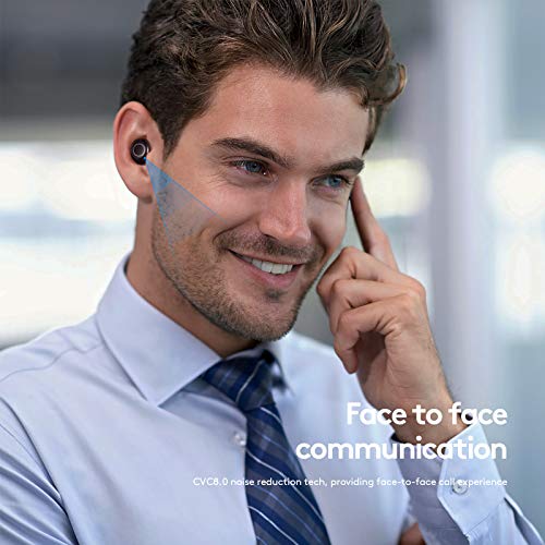 Xmythorig True Wireless Earbuds Bluetooth Headphones, IPX6 Waterproof Touch Control Earphone, CVC8.0 Noise Reduction for Clear Call, HiFi Stereo Deep Bass Audio in-Ear Headset w/Mic for Sportsā¦