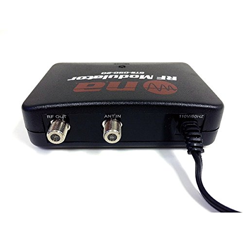 RF Modulator TV Switch Audio Video RCA Ant Input to F Type Coax Output Converter