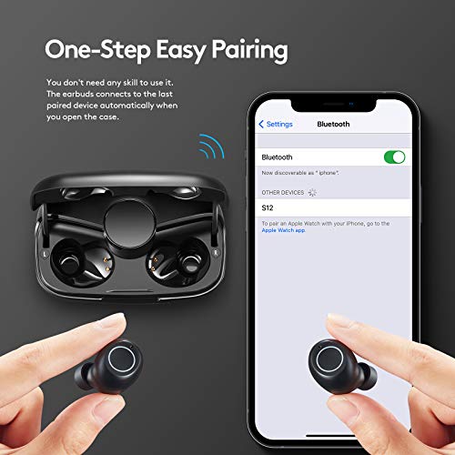 Xmythorig True Wireless Earbuds Bluetooth Headphones, IPX6 Waterproof Touch Control Earphone, CVC8.0 Noise Reduction for Clear Call, HiFi Stereo Deep Bass Audio in-Ear Headset w/Mic for Sportsā¦