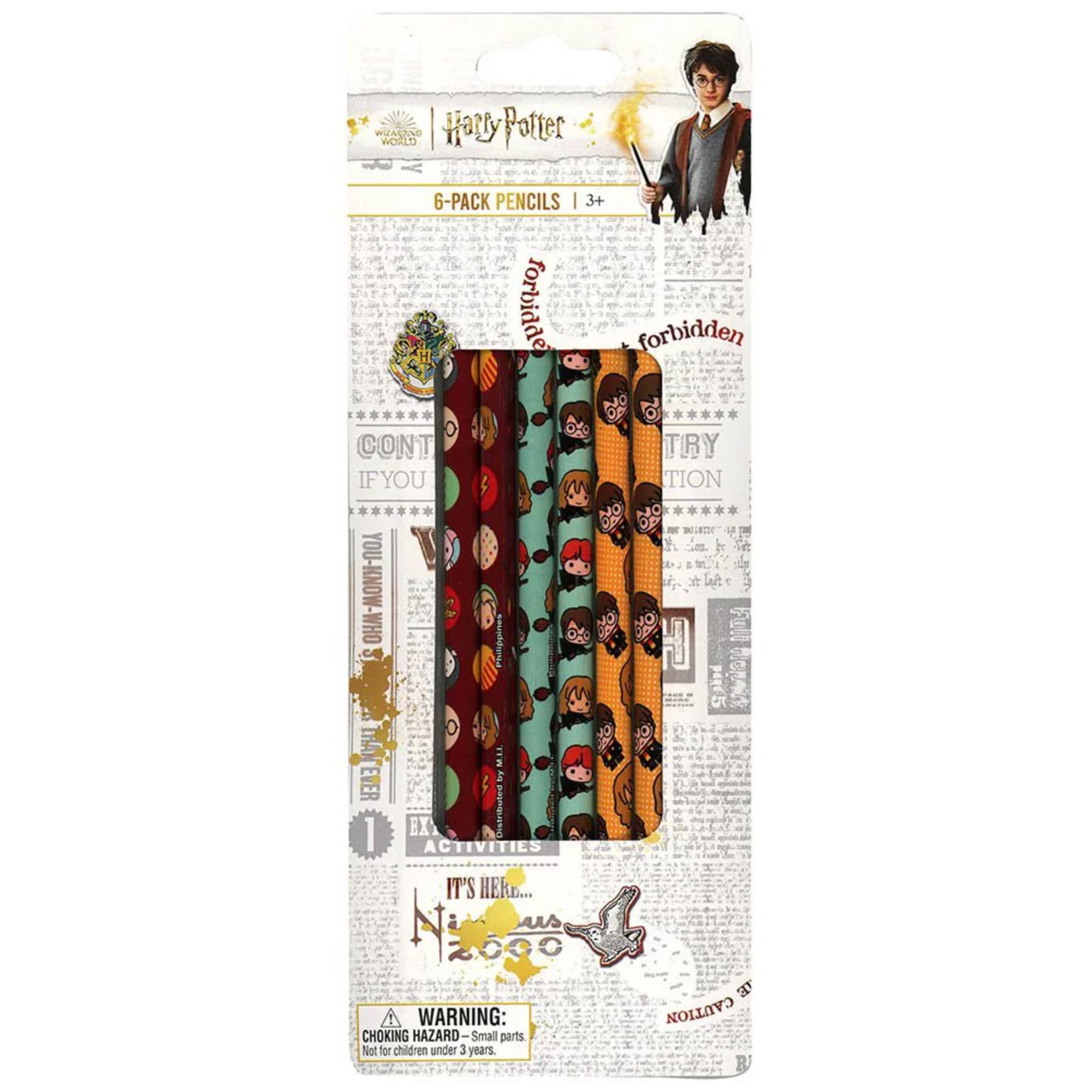 Luti 24 Harry P. Gryffindor Wooden Pencils Variety Pack for Schools, Parties, and Rewards - 3 Different Designs