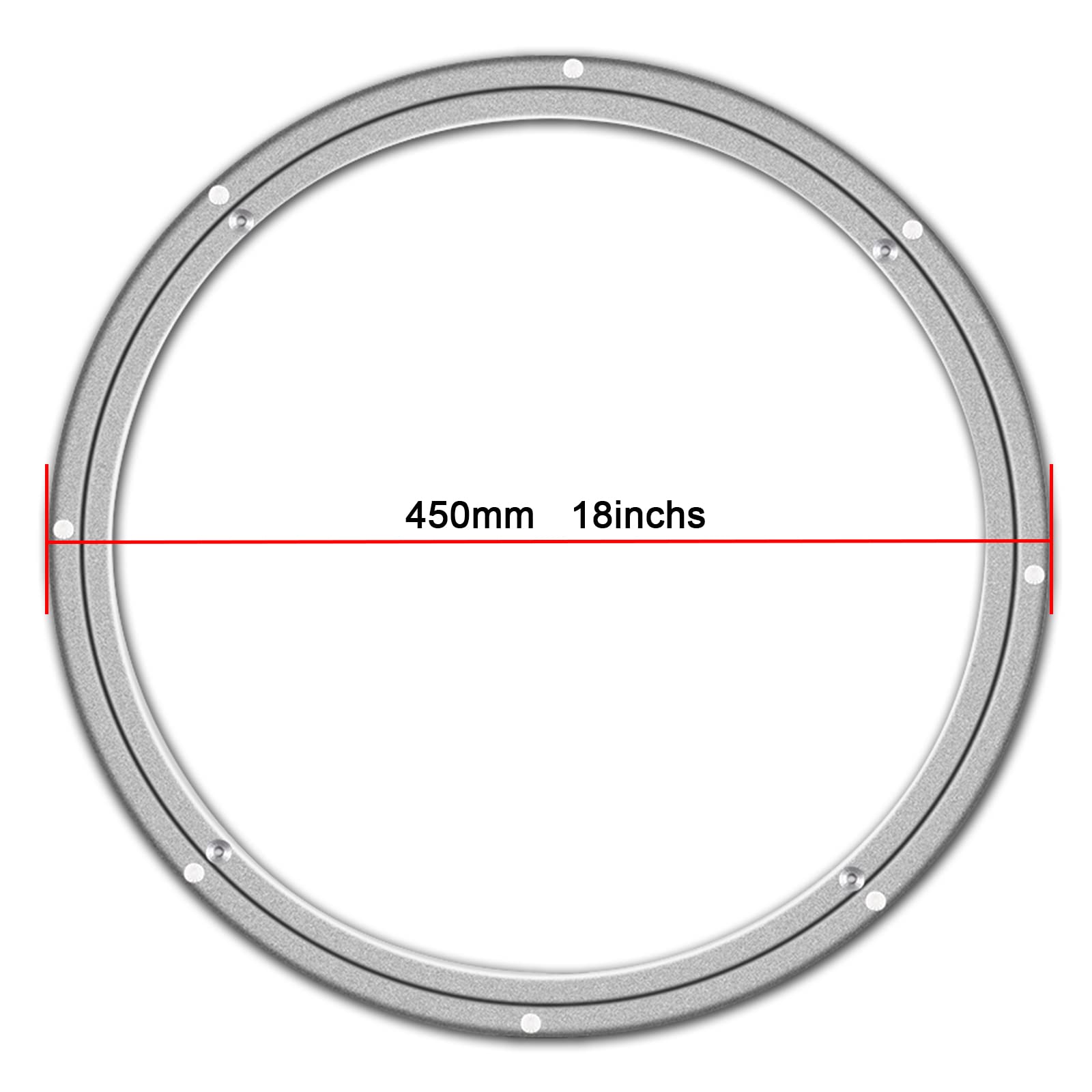 18 Inchs Lazy Susan Aluminum Bearing Metal Rotating Turntable Bearings Swivel Plate Hardware for Dining-Table and Workbench …