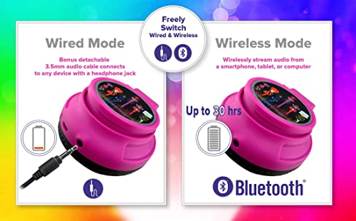 eKids Trolls Kids Bluetooth Headphones, Wireless Headphones with Microphone Includes Aux Cord, Volume Reduced Kids Foldable Headphones for School, Home, or Travel